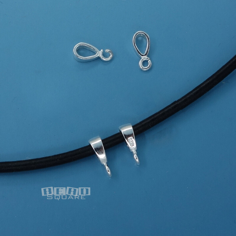 Sterling Silver Smooth Simplicity Pendant Bail Connector Open Loop ...