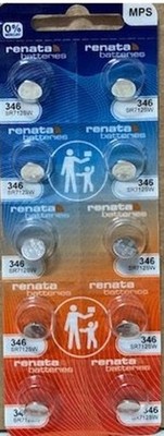 Fifty (50 Renata 346 SR712SW Silver Oxide 1.55v 0% MERCURY Batteries ...