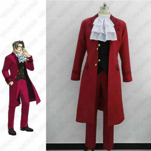 Miles Edgeworth Cosplay Clothing Phoenix Wright Ace Attorney Cosplay ...