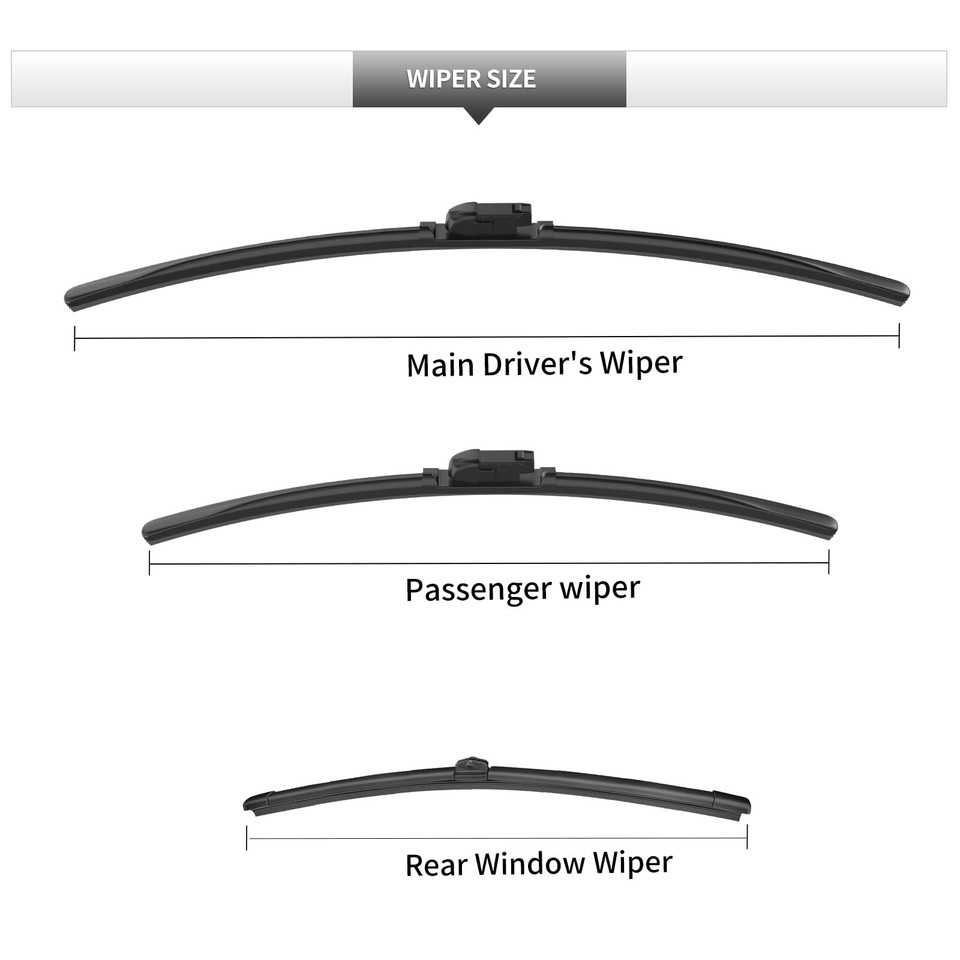 Front and Rear Windshield Wiper Blades for BMW X3 G01 2025, Quiet and ...
