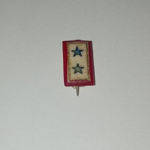 VINTAGE 2 Blue Star Veteran Military Family Pin Brooch Lapel Plastic ...