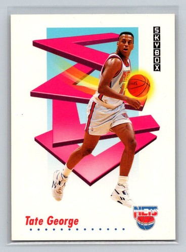 1991-92 SkyBox Rookie RC #182 Tate George New Jersey Nets Basketball ...