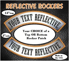 Custom Embroidered 13" MC Rocker Patches Top or Bottom Motorcycle Cut ...