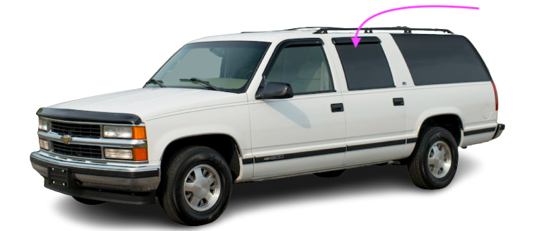 Fits: 1993-2000 Chevy Tahoe, Suburban Driver Side Rear Left Door Window ...