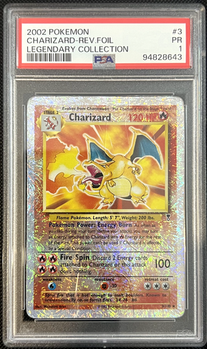 Pokemon Charizard 3/110 Reverse Holo WOTC Legendary Collection PSA 1 PR ...