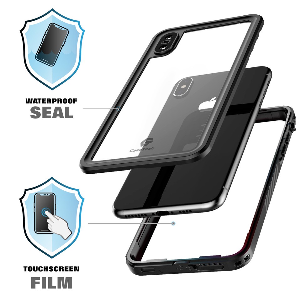 For iPhone XS Max XR X Case Waterproof Shockproof Protective Defender ...