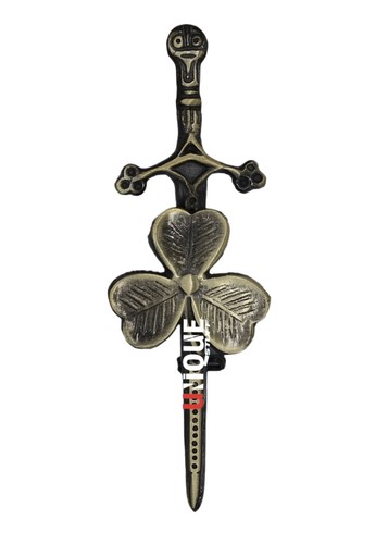 Men’s Scottish Highland Shamrock Design Kilt Pin Antique Finish 4 Long ...