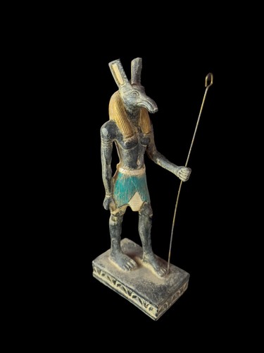 Egyptian God Seth holding Was Scepter from Stone , Handmade Egyptian ...