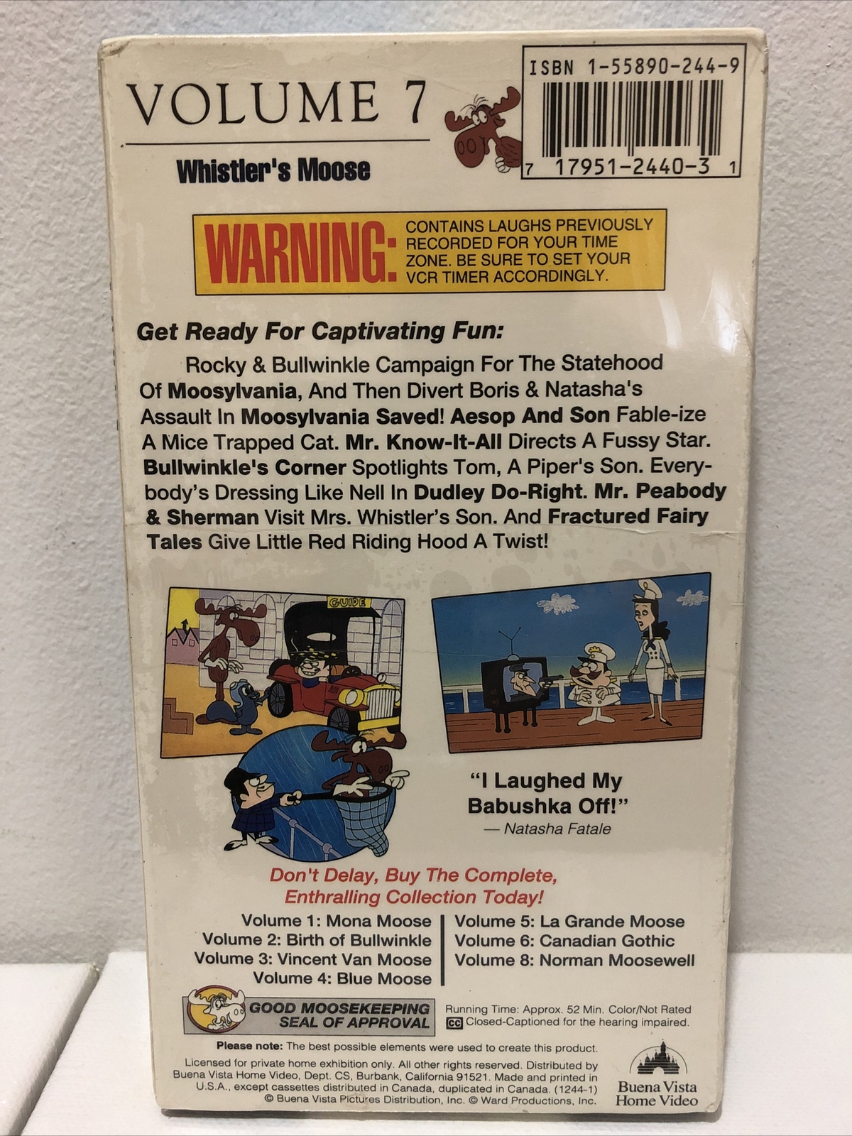 The Adventures of Rocky Bullwinkle - Vol. 7: Whistlers Moose (VHS, 1991 ...