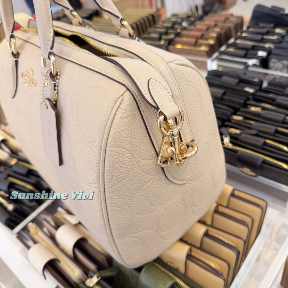 NWT Coach Rowan Large Satchel Bag In Signature Leather CCD53 pebbled ...