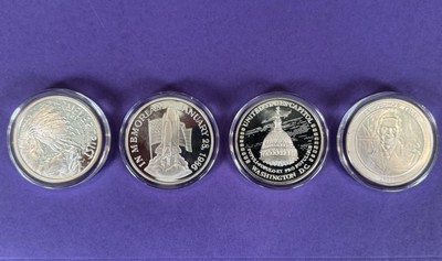 2oz. .999 Silver 47mm. Rounds Coins in protective capsuleprotective ...