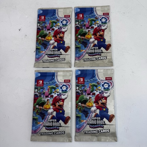 Super Mario Bros Wonder Trading Card Promo Pack Lot Of 4 10 Cards NEW ...