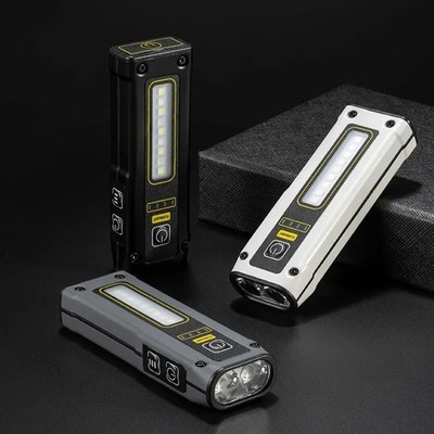 Super Bright LED Flashlight Mini Waterproof Power Bank EDC SOS Light ...