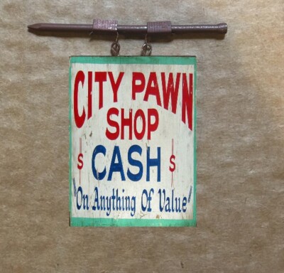 METAL O SCALE HANGING BUILDING 1:18 CITY PAWN SKID ROW SIGN LAYOUT ...