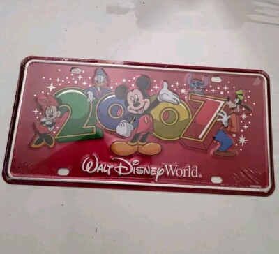 Walt Disney World 2007 Metallic Vanity License Plate New Sealed D07 | eBay