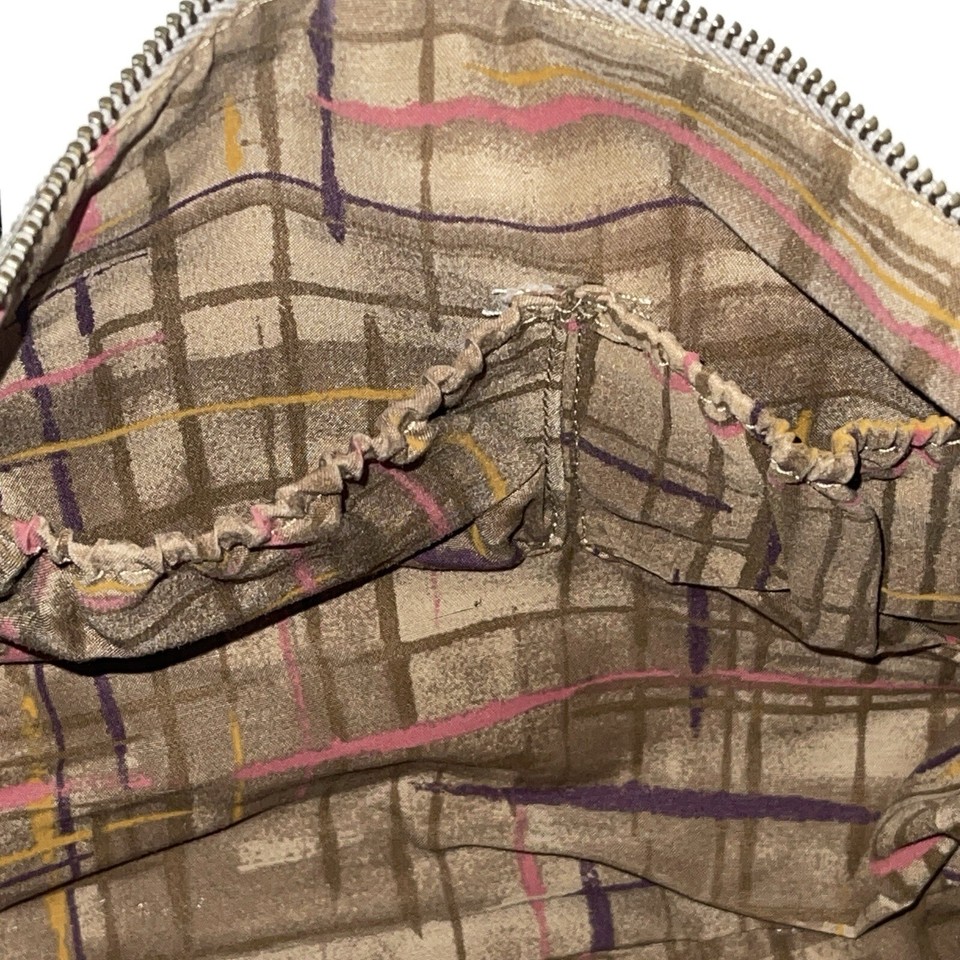 RARE The Sak Metallic Chrome Silver Pig Leather Shiny Shoulder Hobo Bag ...