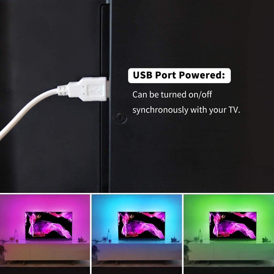 TV Backlight, 9.8Ft TV Light Strip Lights for 32-58 Inch Tv/Monitor ...