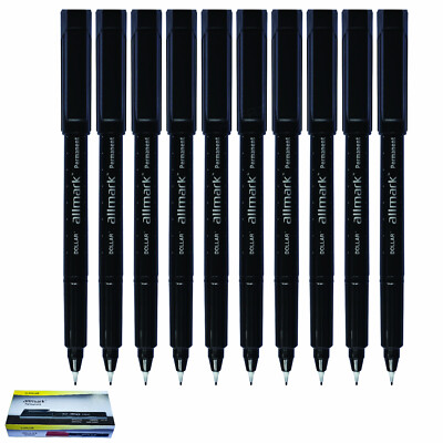 BLACK Permanent Markers 0.3mm Super Fine Point CD/DVD Marker Pens ...