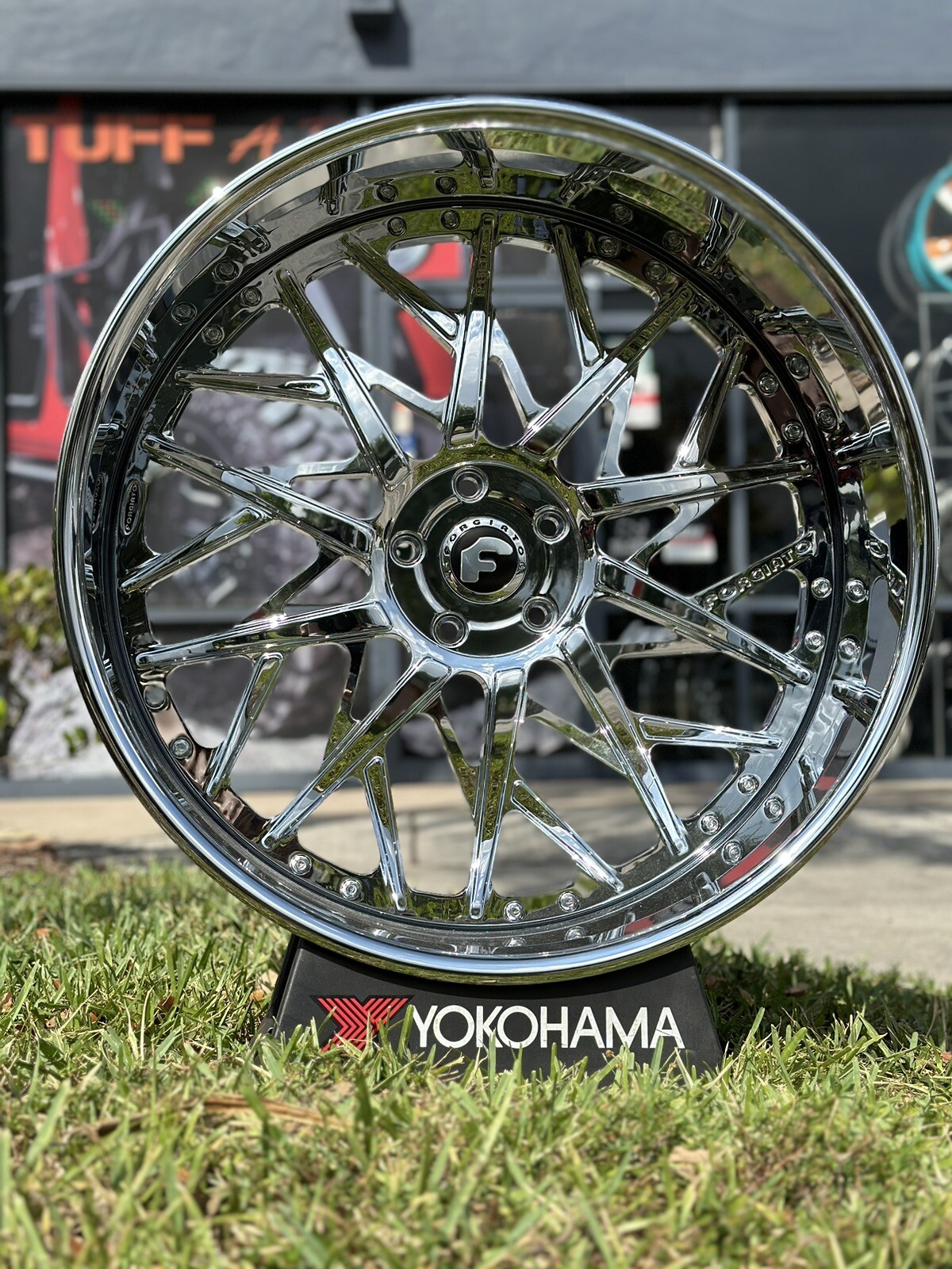 24" FORGIATO BLOCCO CHROME FINISH 5X5 DONK STAGGERED WHEELS ONLY DEAL ...