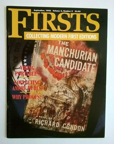 "FIRSTS" COLLECTING MODERN FIRST EDITIONS MAGAZINE SEP. 1992 RICHARD ...