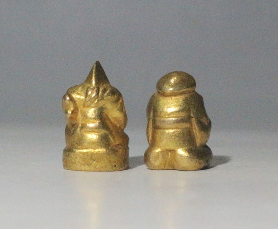 [Y] Japanese Buddhist Art Miniscule Shichifukujin Statue "EBISU ...