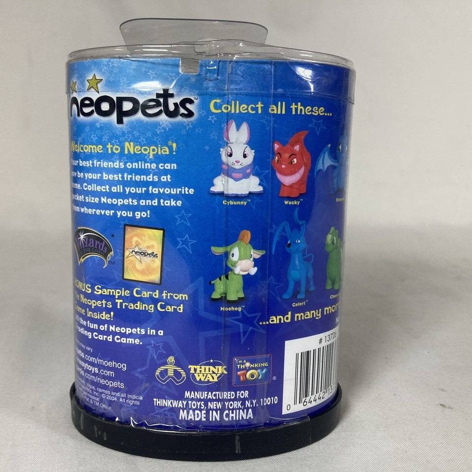 Neopets Blue Moehog Collectible Figurine NIB NOS Rare Bonus Neopets ...