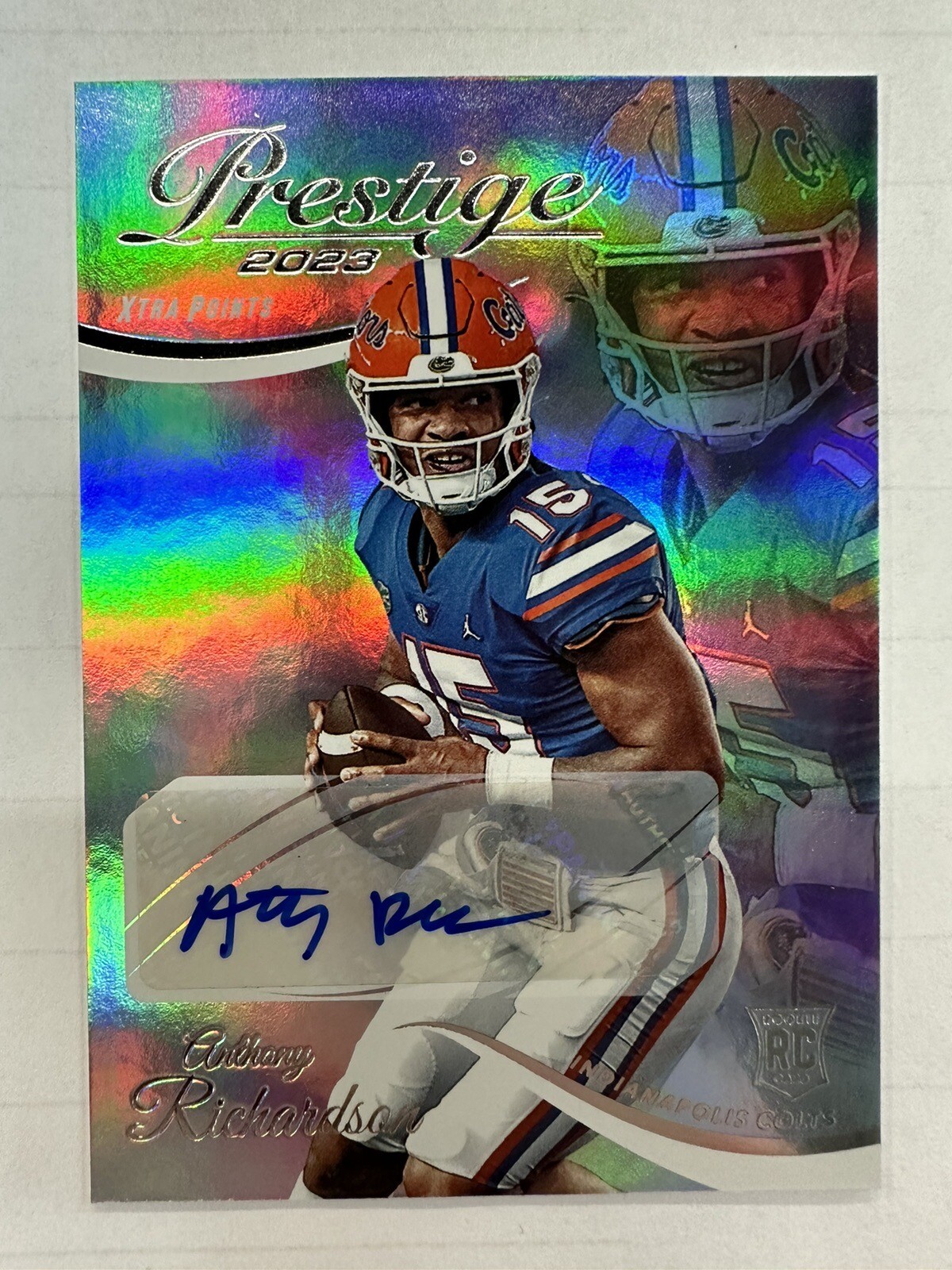 2023 Prestige Football Anthony Richardson Autograph Xtra Points Holo ...