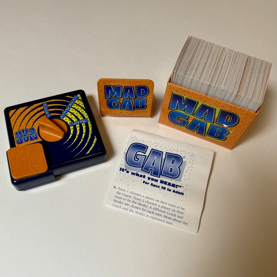 Vintage Mad Gab Card Game 1995 - Timer Works! | eBay