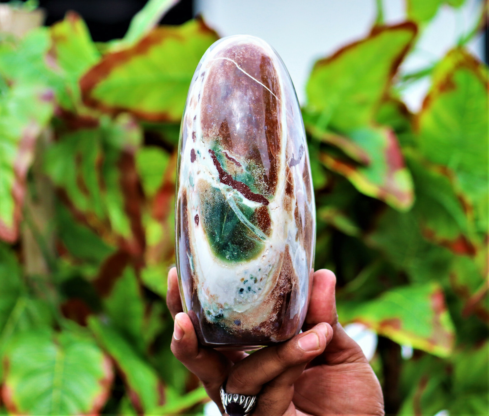 Large 195MM Natural Lavender Ocean Jasper Metaphysical Healing ...