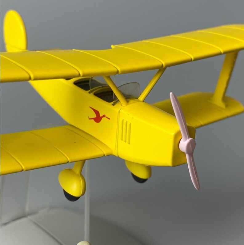 HERGE TINTIN Airplane #06 Tintin in Congo Biplane Yellow Aircraft ...