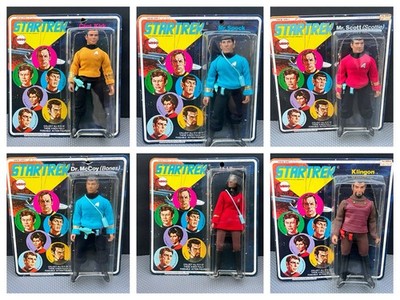Vintage 1974 Mego Star Trek 8" Action Figure Complete Set of 6 - Kirk ...