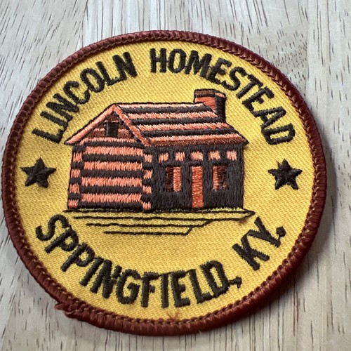 Vintage Lincoln Homestead Patch KY With Printing Error On Springfield ...