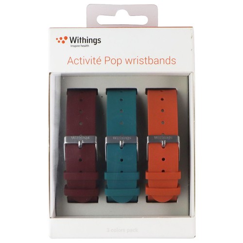 Withings Wristbands for Activite Pop Smartwatch - 3 Pack (Orange/Red ...