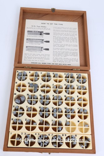 KINGSLEY Machine Hot Foil - 18 Pt GOUDY CURSIVE (CAPS) + NUMBERS Type ...