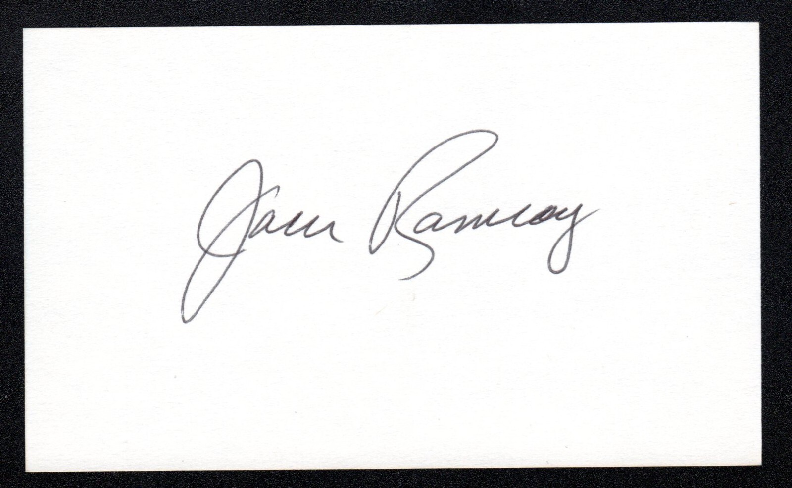 Jack Ramsay Coach Autographed Signed 3x5 Index Card Basketball HOF ...