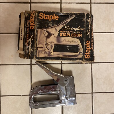 Swingline Heavy Duty No 800X Staple Gun With Box Chrome | eBay