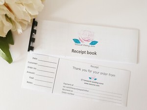 Business receipt book logo personalised stationery paper booklet 51pcs ...