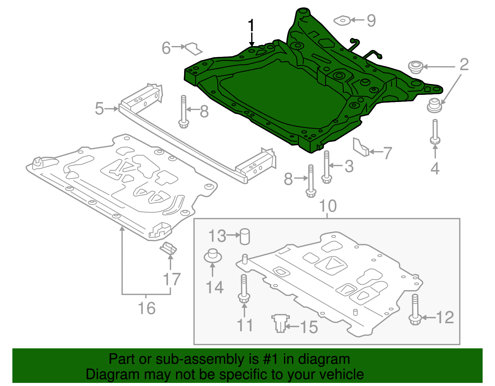 For Volvo XC90 2016-2020 Volvo 32268633 Front Suspension Subframe ...
