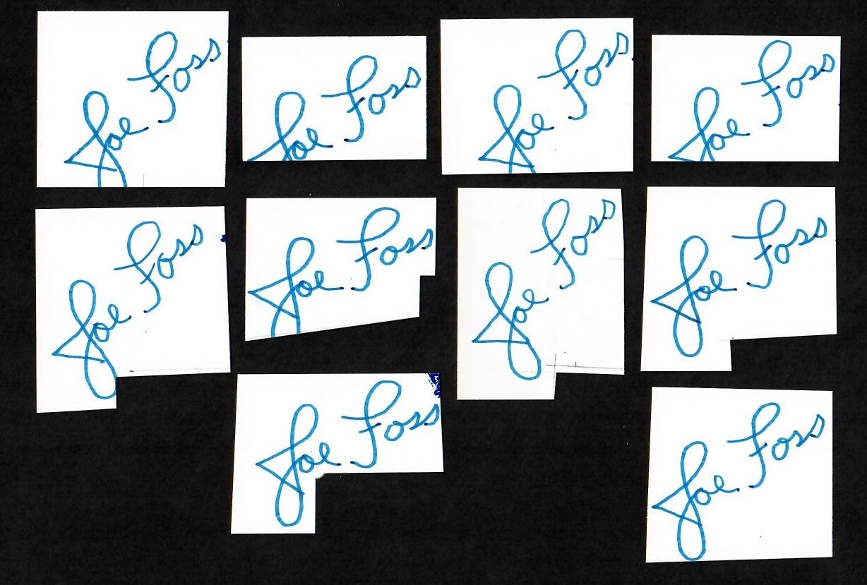 Joe Foss Signed Cut Signature Lot of 10 WWII USMC Ace MOH | eBay