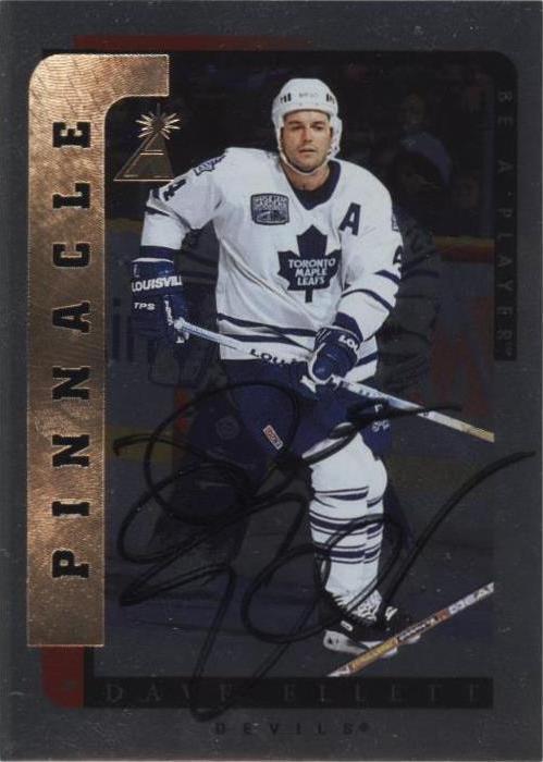 1996-97 Pinnacle Be A Player - Dave Ellett #177 Silver Autographs (AU ...