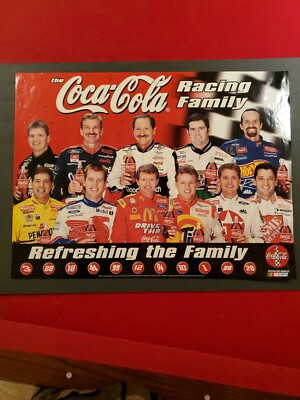 1999 Coca Cola Racing Family Nascar Poster 24x18 Dale Earnhardt | eBay