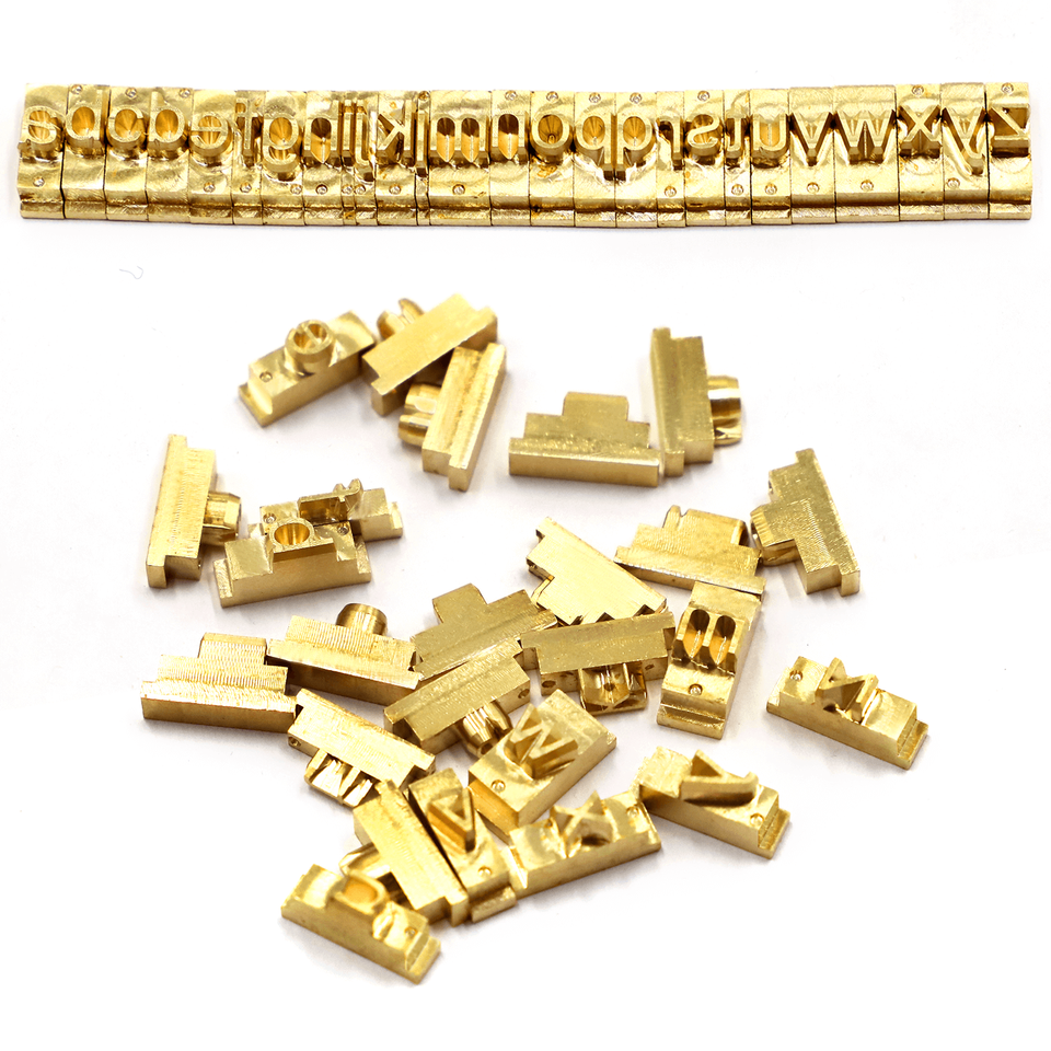 26PCS Brass Lowercase Letters Alphabets Mold a-z for Hot Foil Stamping ...