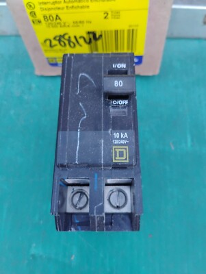 SQUARE D QO280 Plug-on 2 Pole 240 Volt 80 AMP Circuit Breaker ...