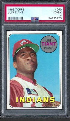 1969 Topps # 560 Luis Tiant Cleveland Indians VG EX PSA 4 | eBay