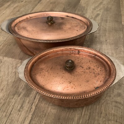 2 Legion Utensil Scavullo Baking Pan with Lid Copper Clad Stainless ...