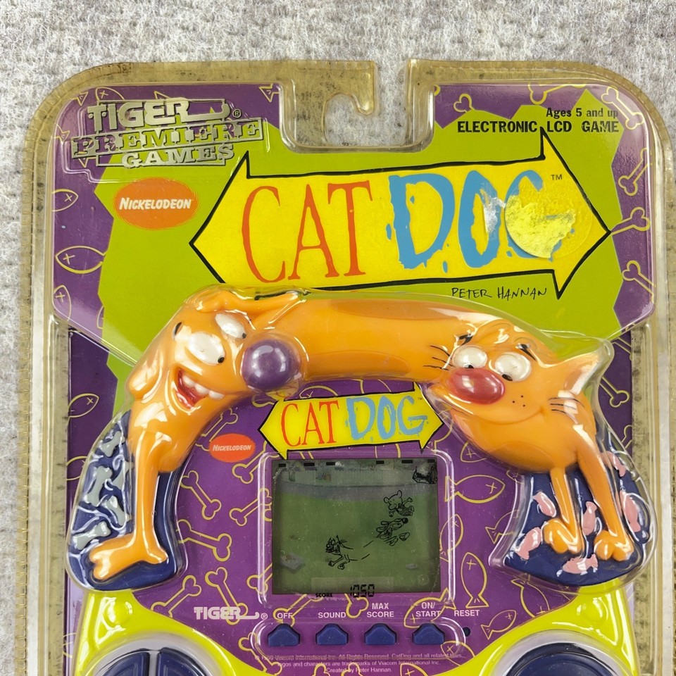 Vintage Tiger Electronics Nickelodeon Cat Dog Handheld LCD Game New ...