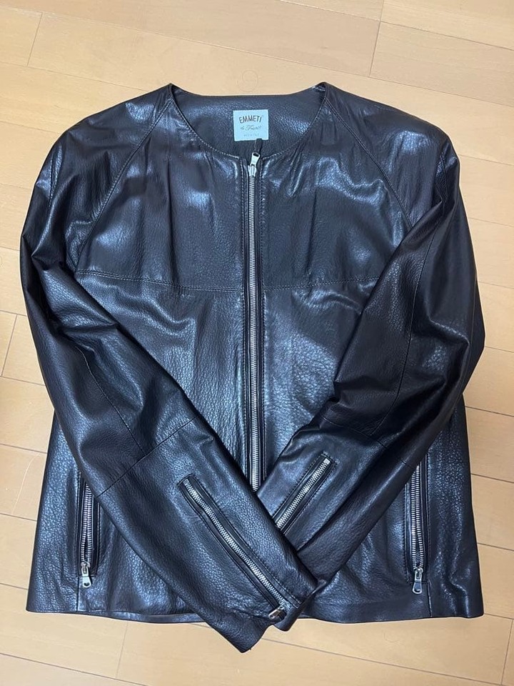 Enmeti FELIX No Collar Leather Jacket, Lamb Nappa, Casual Fit, Used ...