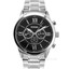 FOSSIL Flynn Mens Chronograph Watch Large Black Dial Silver Stainless ...