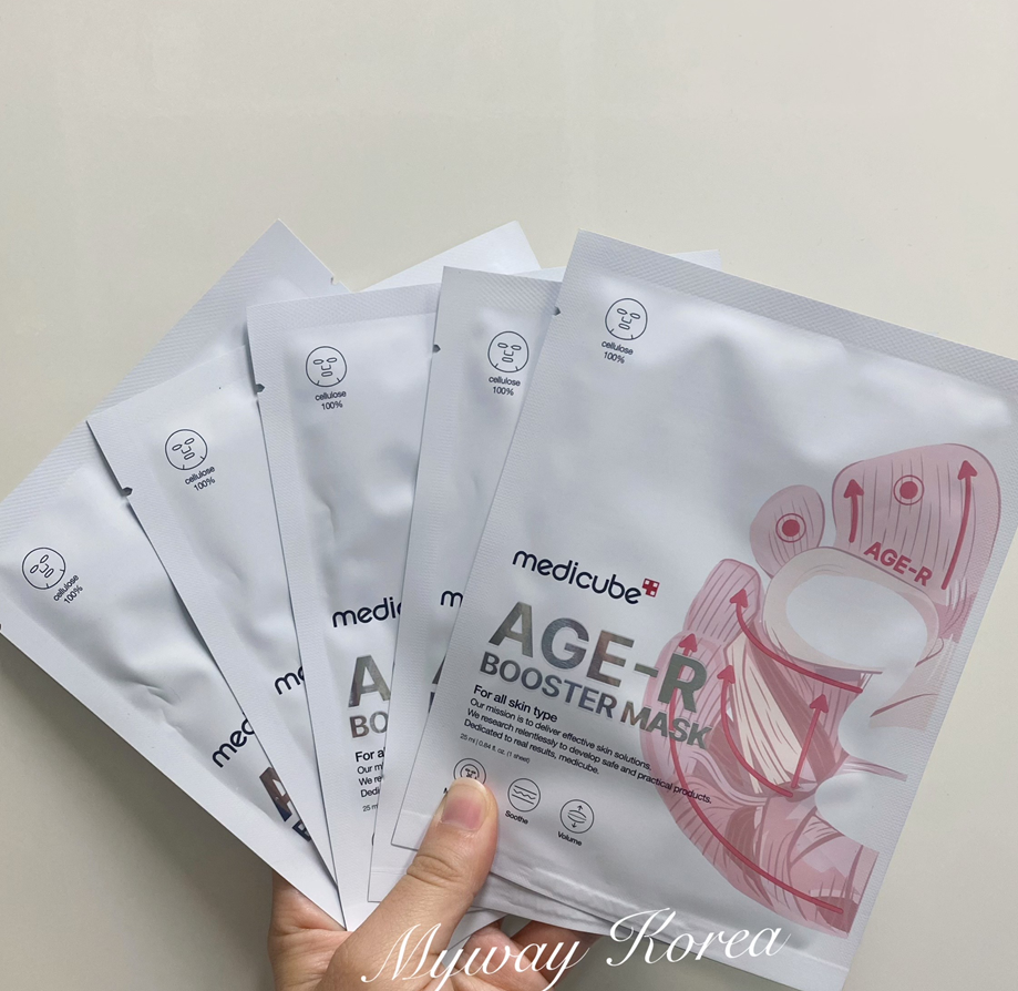 Medicube AGE-R Booster Facial Masks - Cellulose 100% Collagen Lifting K ...