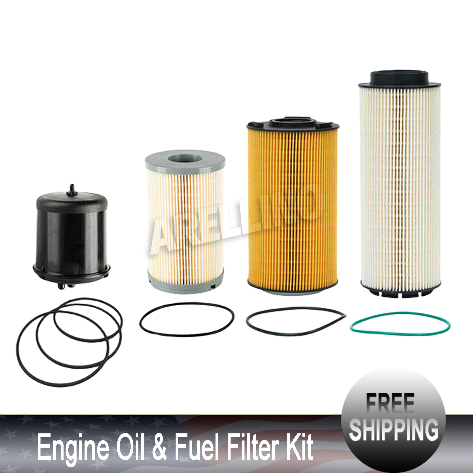 New Oil & Fuel Filter Kit Fit For MX-13 Engine 2277129 K37-1029 1922496 ...